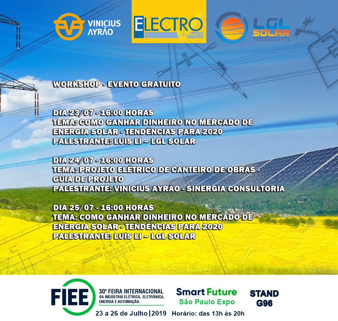 Nossos próximos workshop na FIEE | Electro Graphics News