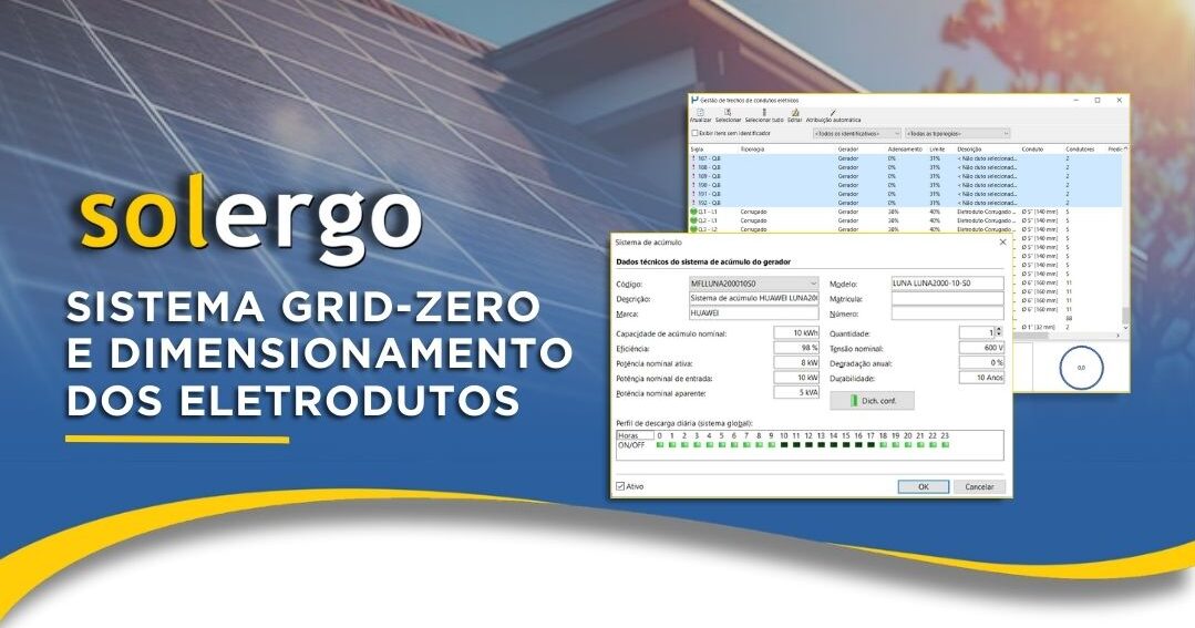 SOLergo - Sistema Grid-Zero e Dimensionamento dos Eletrodutos